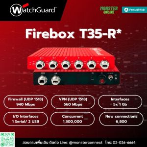 [WGT35031-WW] WatchGuard T35 [ผู้เชี่ยวชาญโดยตรง] FirewallHub